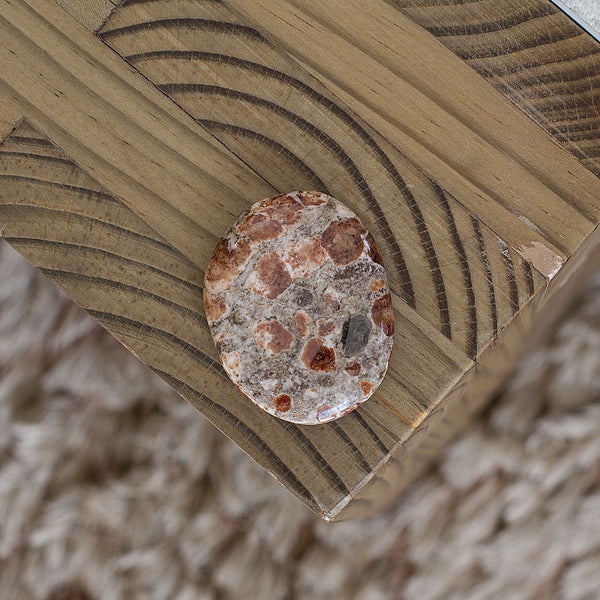 Garnet in Limestone Worry Stone - Mi Chakra