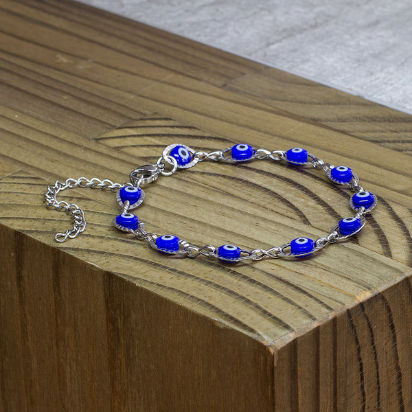 Evil Eye Link Bracelet - Blue - Mi Chakra