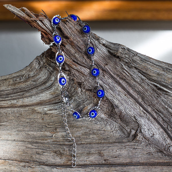 Evil Eye Link Bracelet - Blue - Mi Chakra