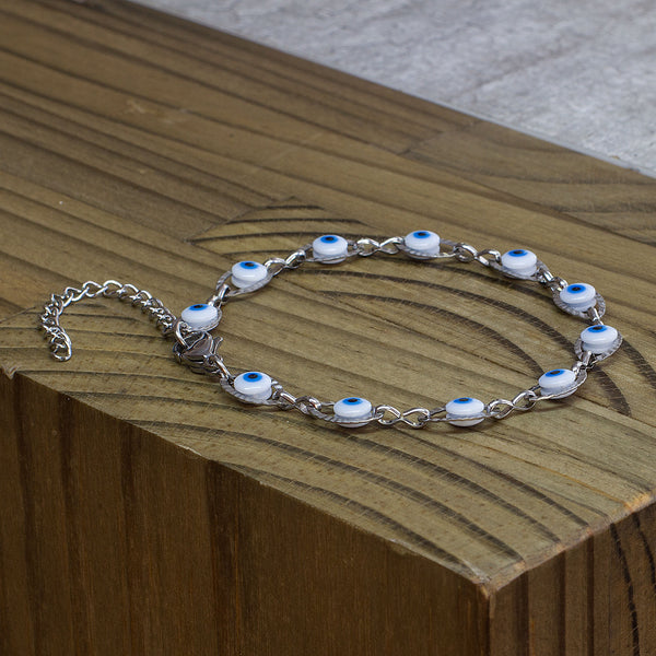 Evil Eye Link Bracelet - Light Blue - Mi Chakra