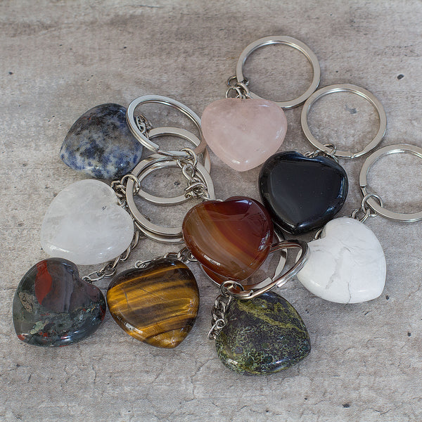 Heart Keyring - Carnelian - Mi Chakra