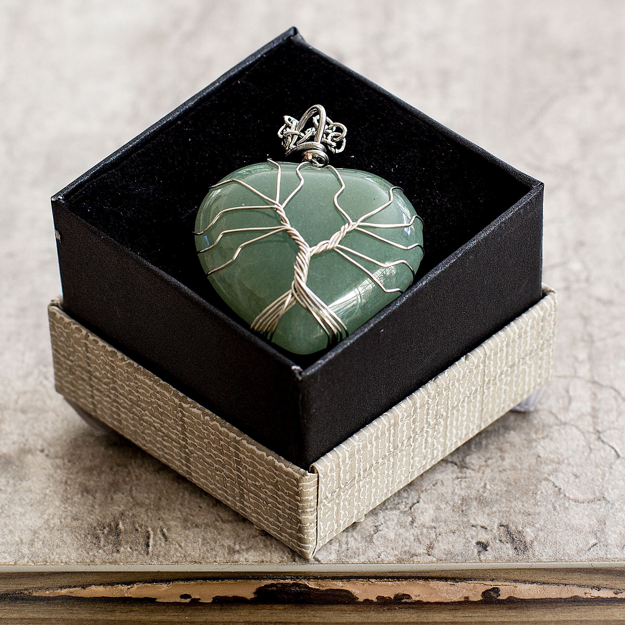 Heart Necklaces - Aventurine - Mi Chakra