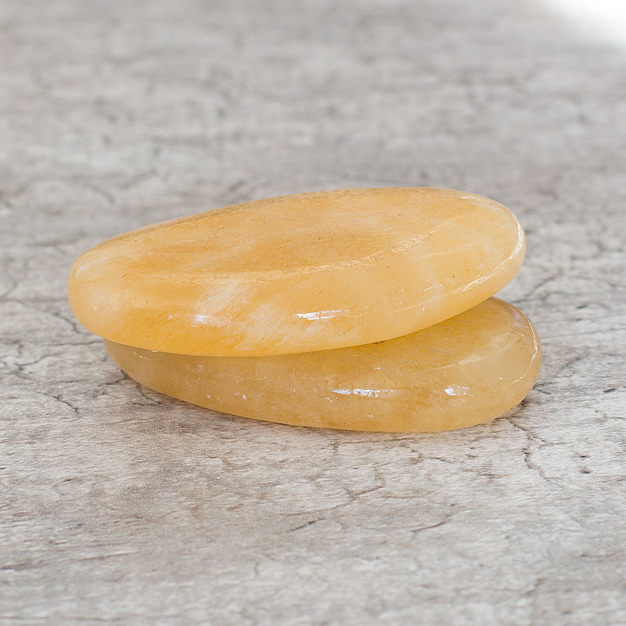 Orange Calcite Worry Stone - Mi Chakra