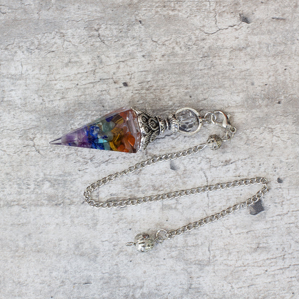 Pendulum - 7 Ckakra - Resin - Mi Chakra