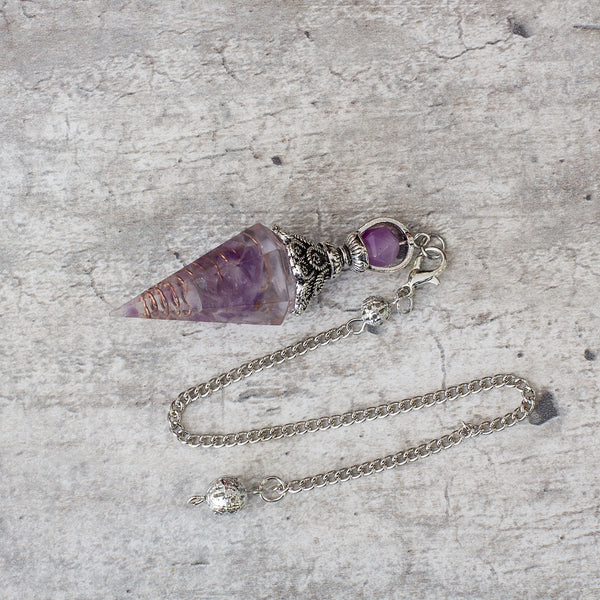 Pendulum - Amethyst - Resin - Mi Chakra