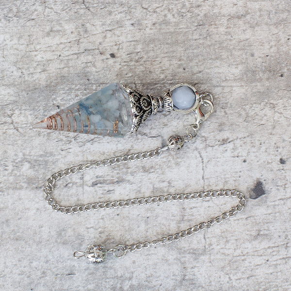 Pendulum - Aquamarine - Resin - Mi Chakra