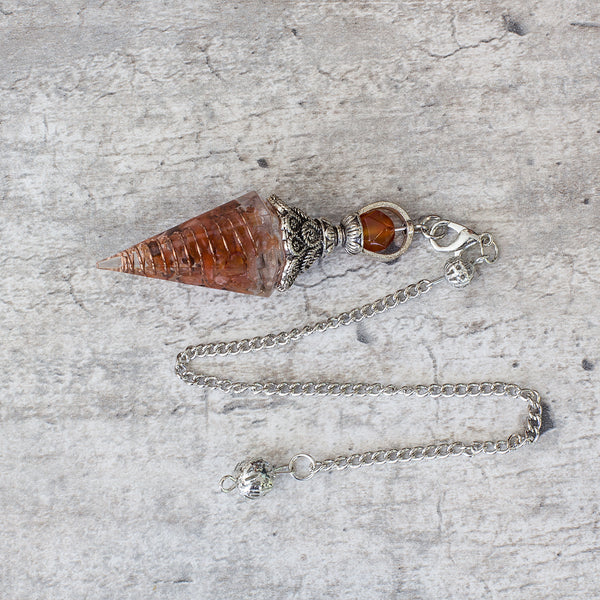 Pendulum - Carnelian - Resin - Mi Chakra