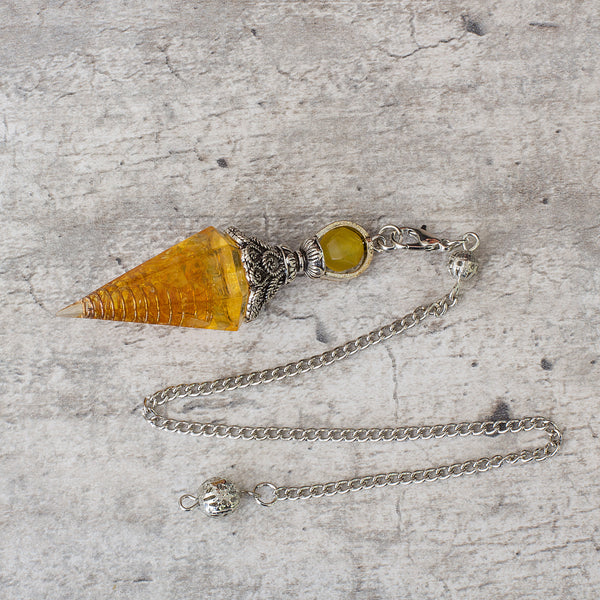 Pendulum - Citrine - Resin - Mi Chakra