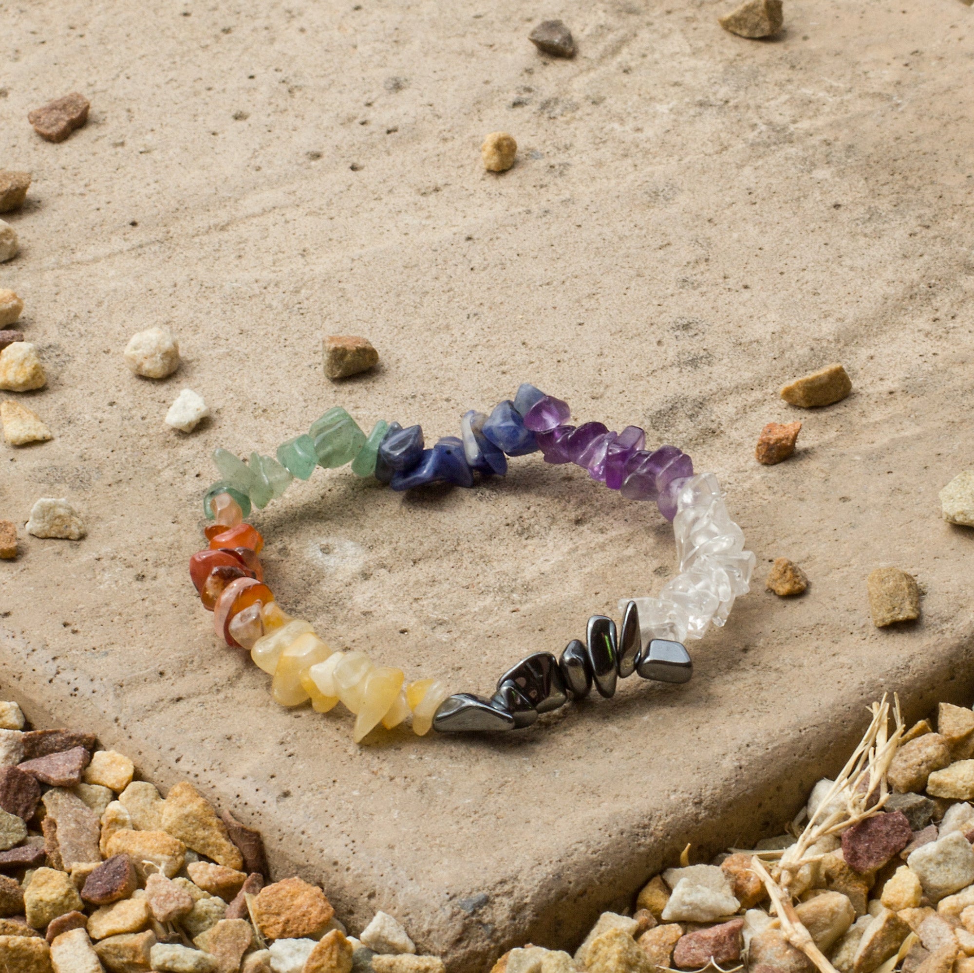 7 Chakra Chip Bracelet - Mi Chakra